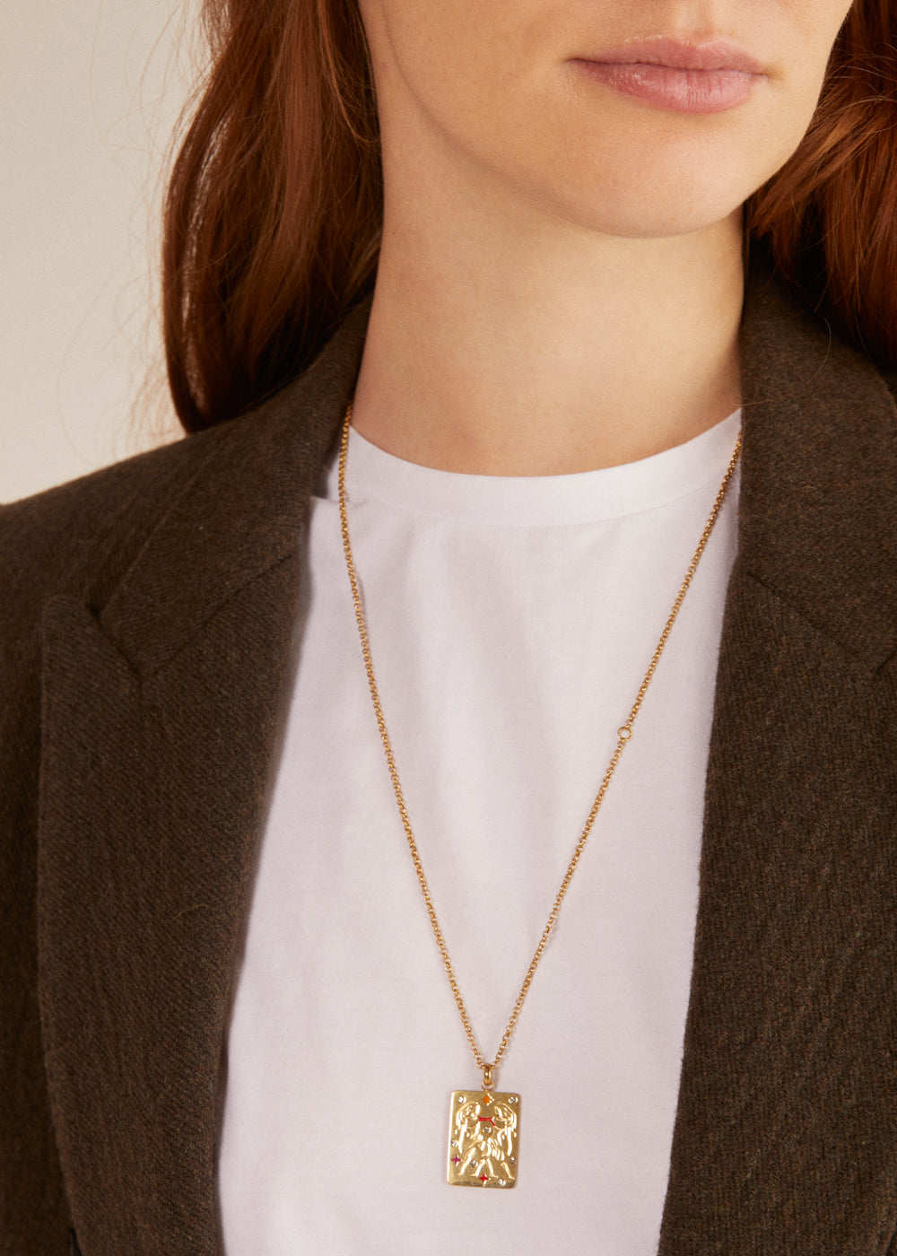 NECKLACE S.STEEL 18KT GOLD PLAT.+ZODIAC SIGN – Nalì